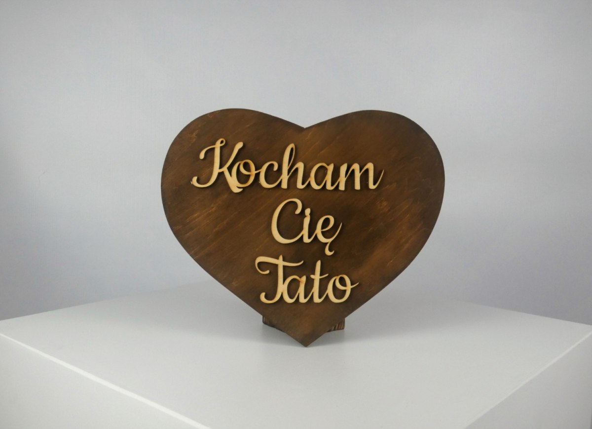 Tabliczka Serce Kocham Ci Tato Br zowa 2 Manufaktura Stylu Tabliczka Serce Kocham Ci Tato Br zowa 2 Manufaktura Stylu